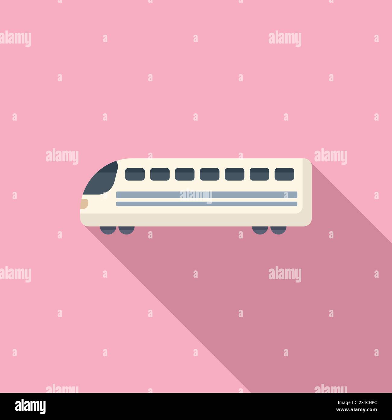 Commuter electric train icon flat vector. High speed transport. Rapid ...