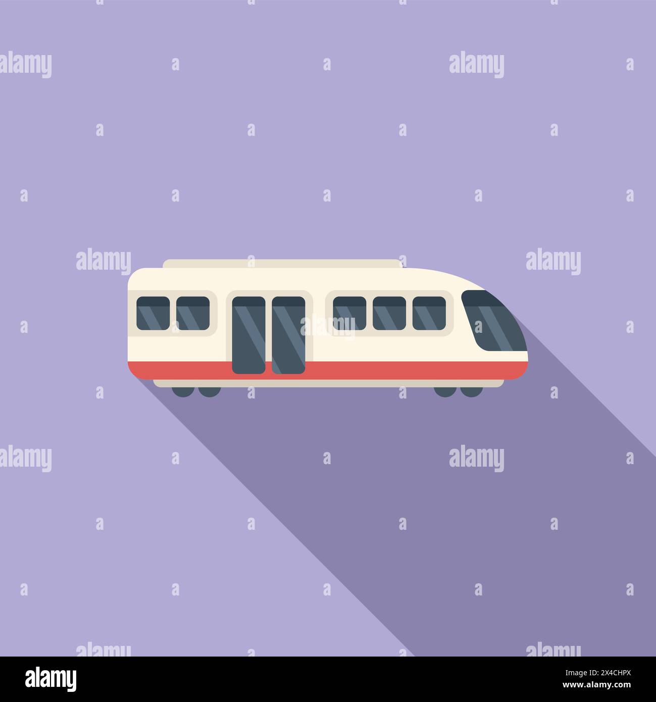 Public fast train icon flat vector. High speed. Passenger transport ...
