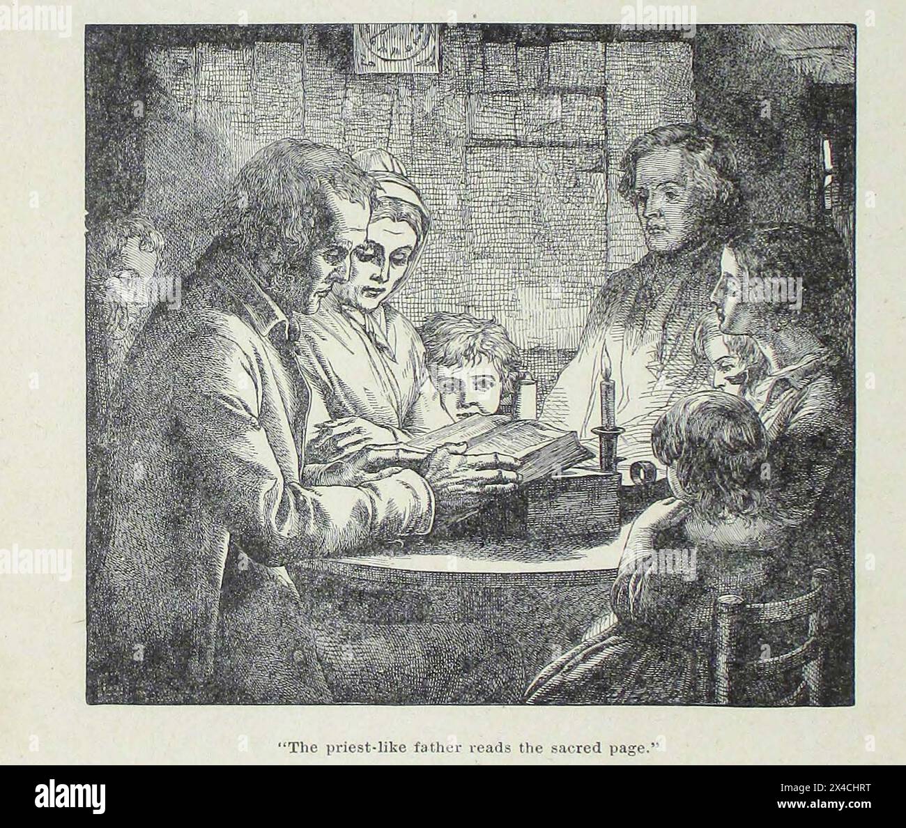 The priest-like father reads the sacred page from Golden Links in the ...