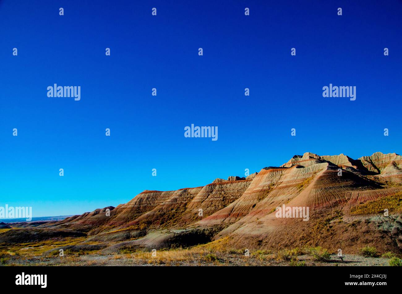 USA, South Dakota. Badlands National Park, Panorama Point Overlook ...