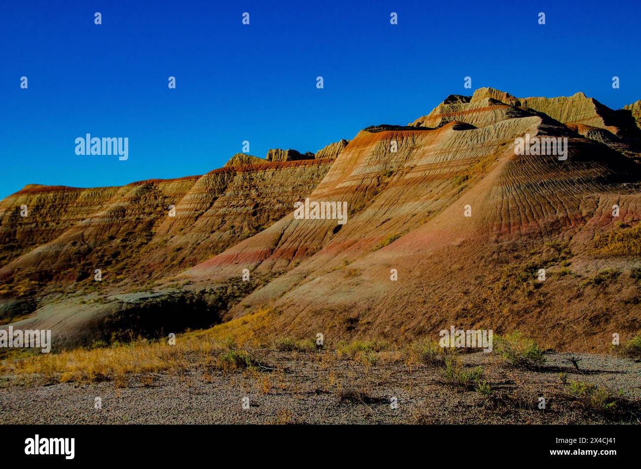 USA, South Dakota. Badlands National Park, Panorama Point Overlook ...