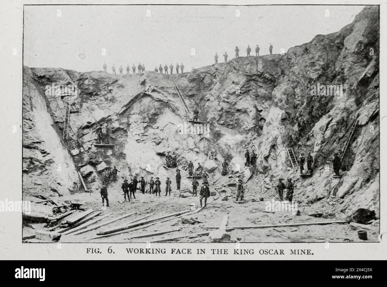 WORKING FACE IN THE KING OSCAR MINE. from the Article MINING THE IRON ...