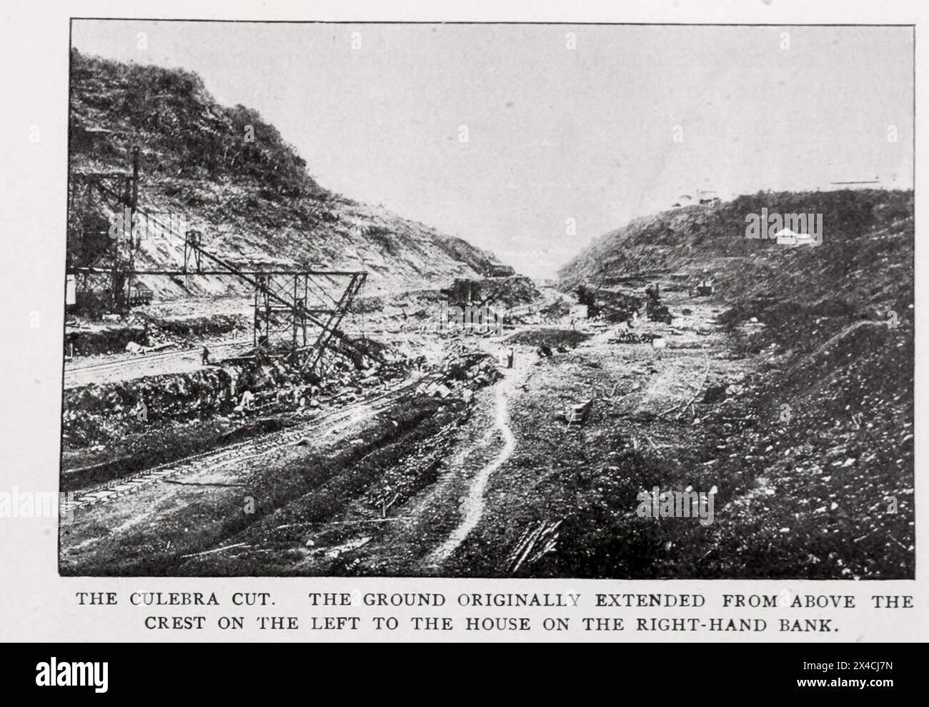 THE CULEBRA CUT. THE GROUND ORIGINALLY EXTENDED FROM ABOVE THE CREST ON ...