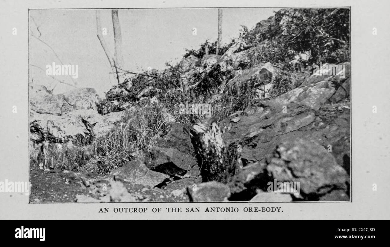 AN OUTCROP OF THE SAN ANTONIO ORE-BODY. from the Article THE MINERAL ...