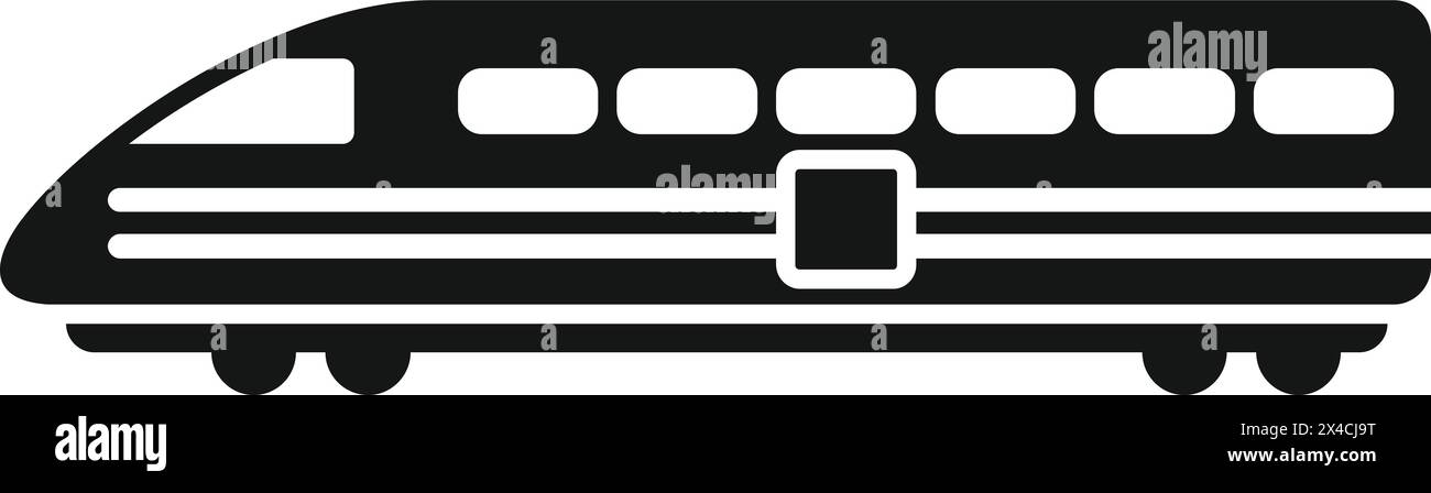 Long wagon train icon simple vector. Fast move speed. Move platform ...