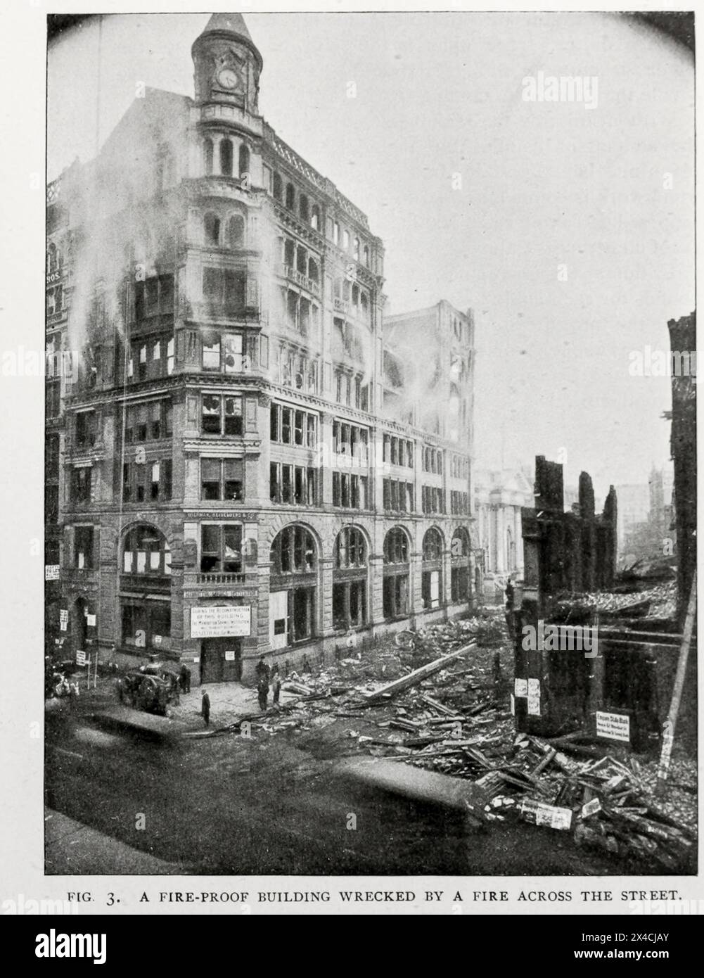 A FIRE-PROOF BUILDING WRECKED BY A FIRE ACROSS THE STREET. from the ...