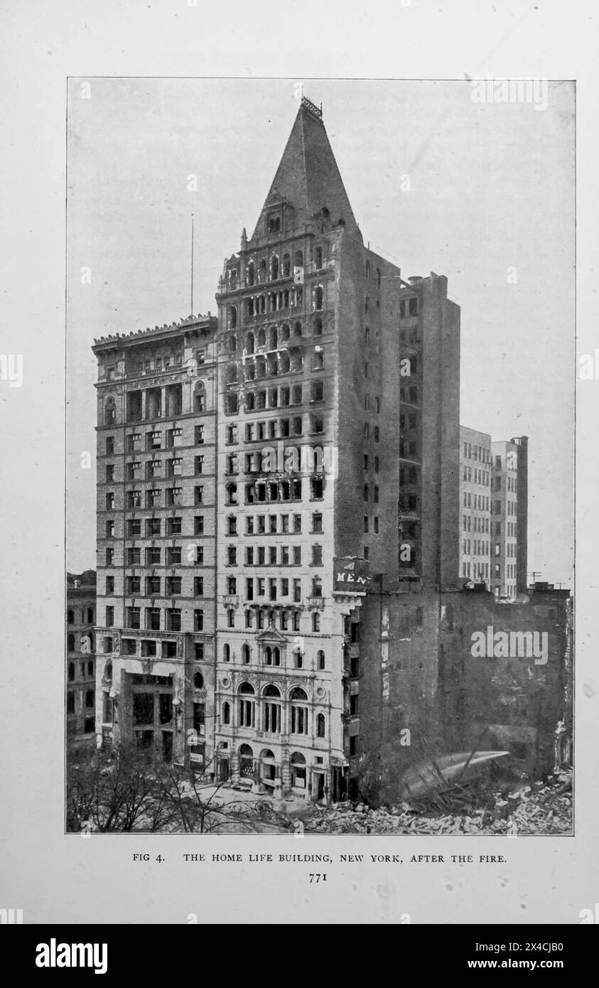 THE HOME LIFE BUILDING, NEW YORK, AFTER THE FIRE. from the Article THE ...