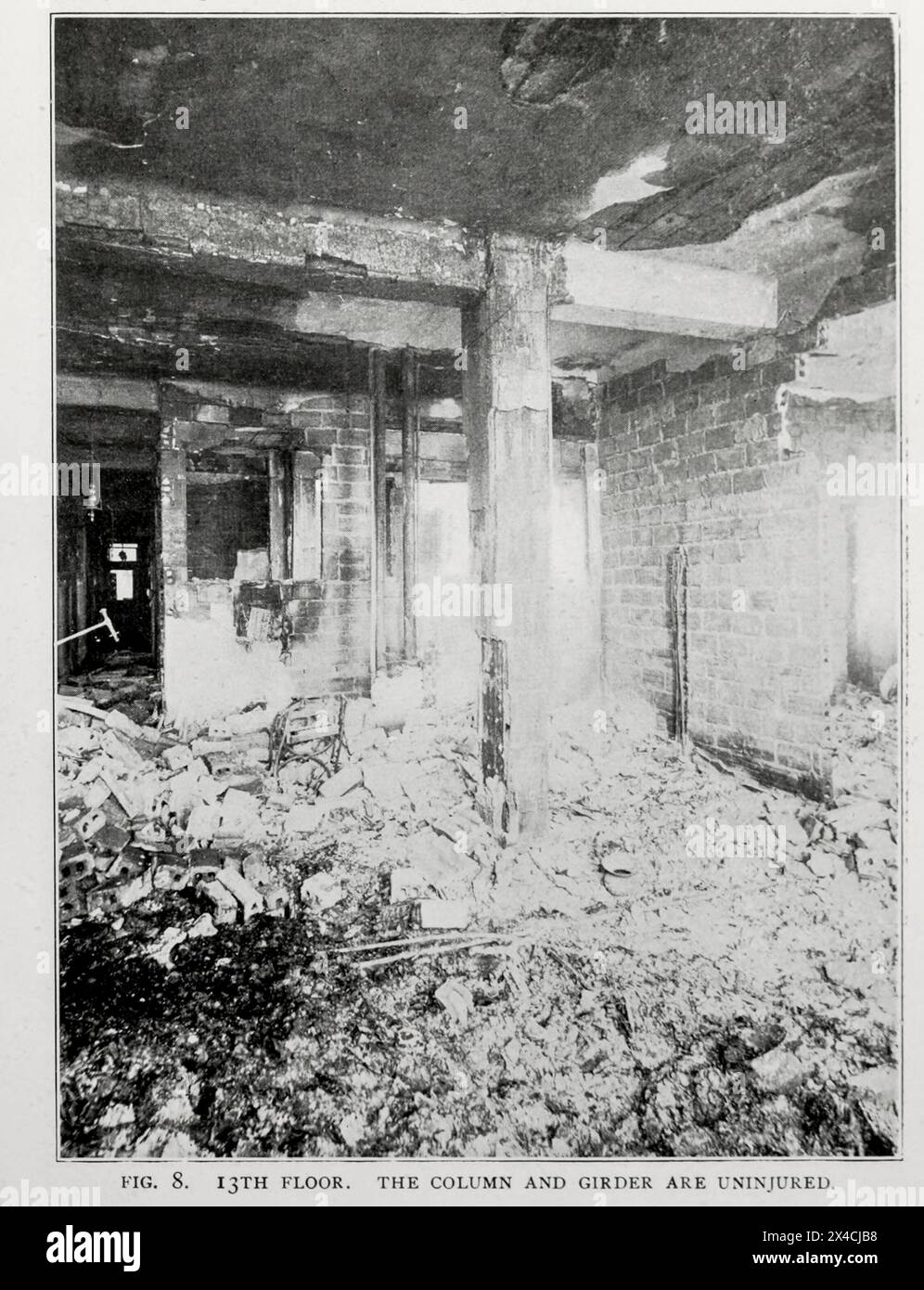 HOME LIFE BUILDING, I3TH FLOOR. THE COLUMN AND GIRDER ARE UNINJURED ...