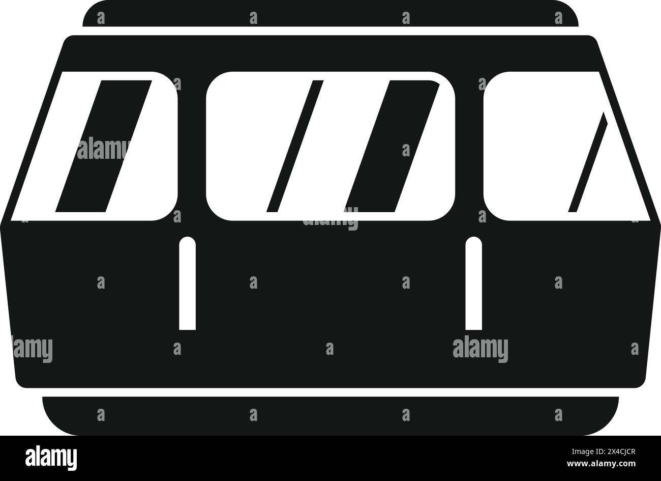 Wide passenger wagon icon simple vector. High speed train. Transit ...