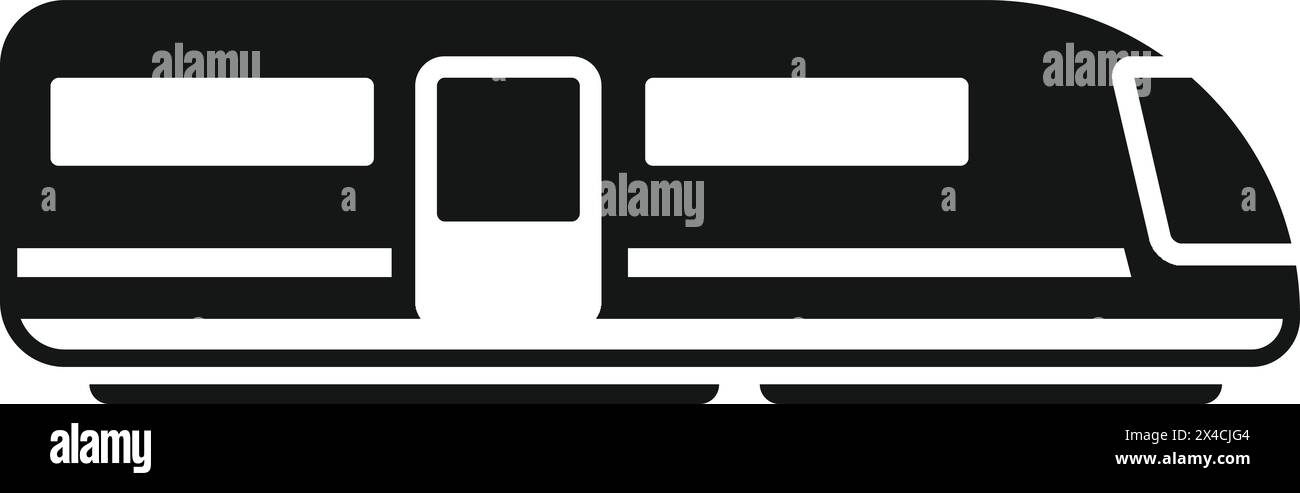Express platform train icon simple vector. Fast metro move. Bullet ...