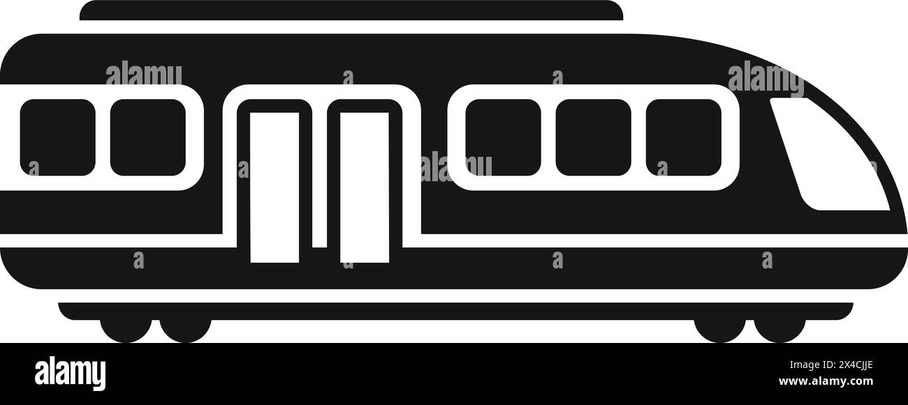 Public fast train icon simple vector. High speed. Passenger transport ...