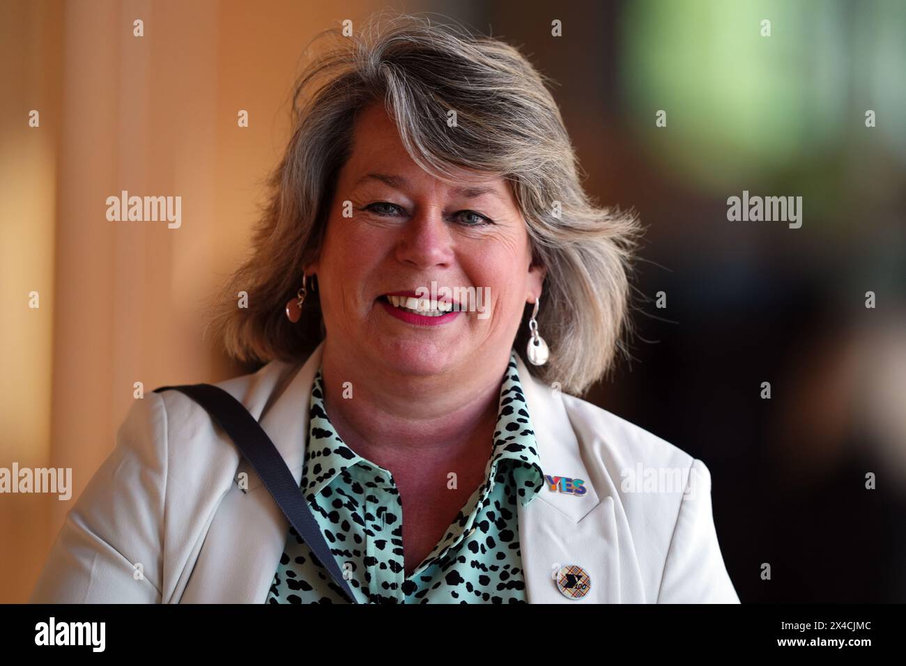 Michelle Thomson at the Scottish Parliament in in Edinburgh, after MSP ...