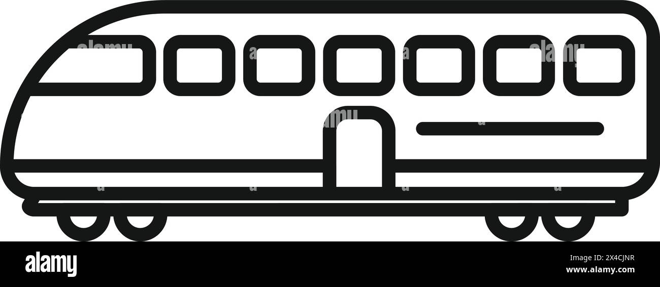Modern travel train icon outline vector. High speed. City traffic move ...
