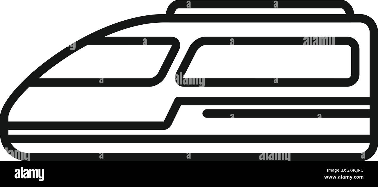 Ecology fast train icon outline vector. Public transport. Fast modern station Stock Vector Image ...