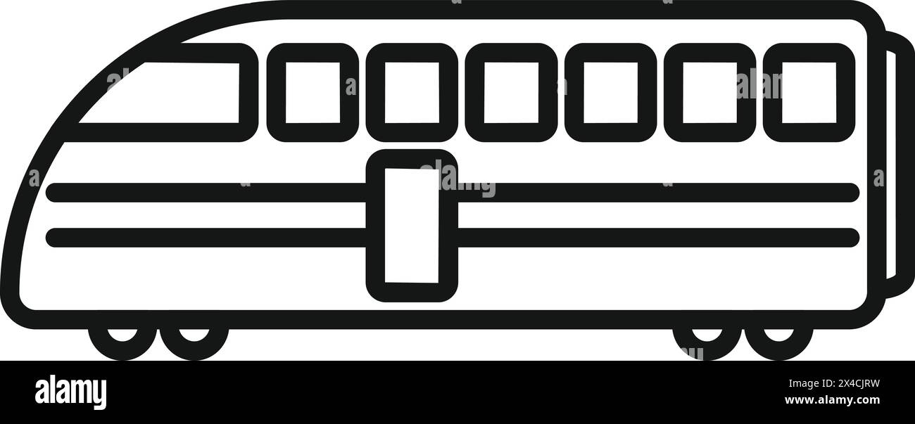 High speed train icon outline Black and White Stock Photos & Images - Alamy