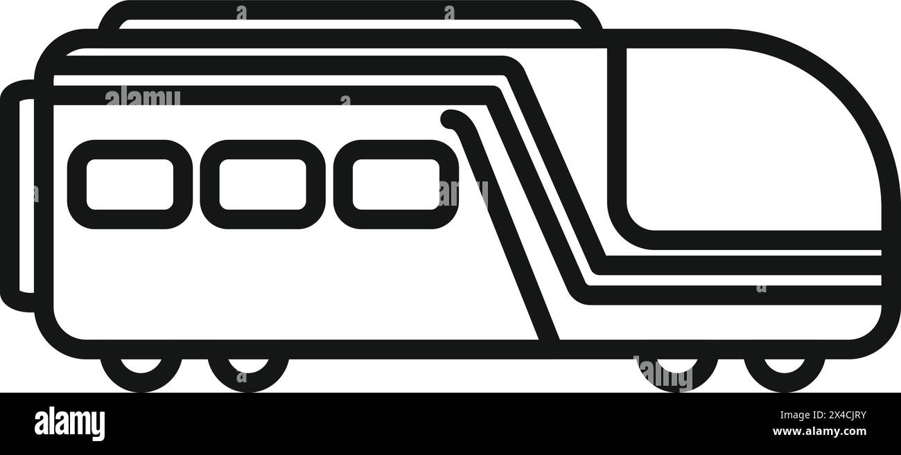 Business speed train icon outline vector. Fast move. Public wagon ...