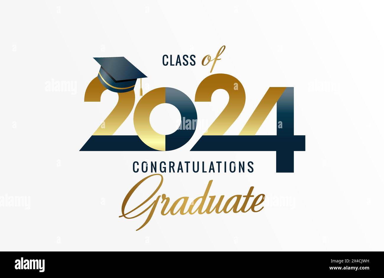 Class of 2024, Congratulation Graduate typography logo design. Congrats ...