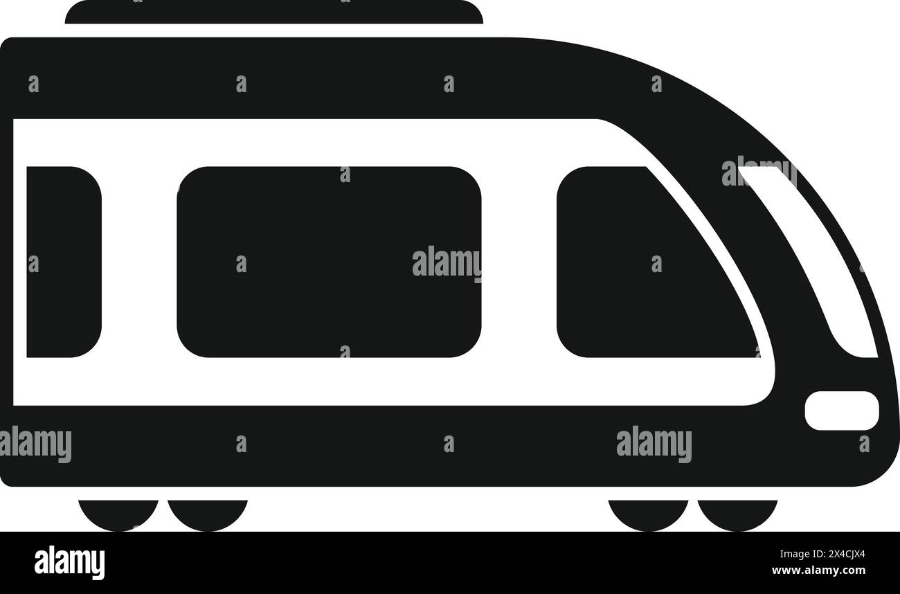 Electronic fast train icon simple vector. Metro transport. Public ...