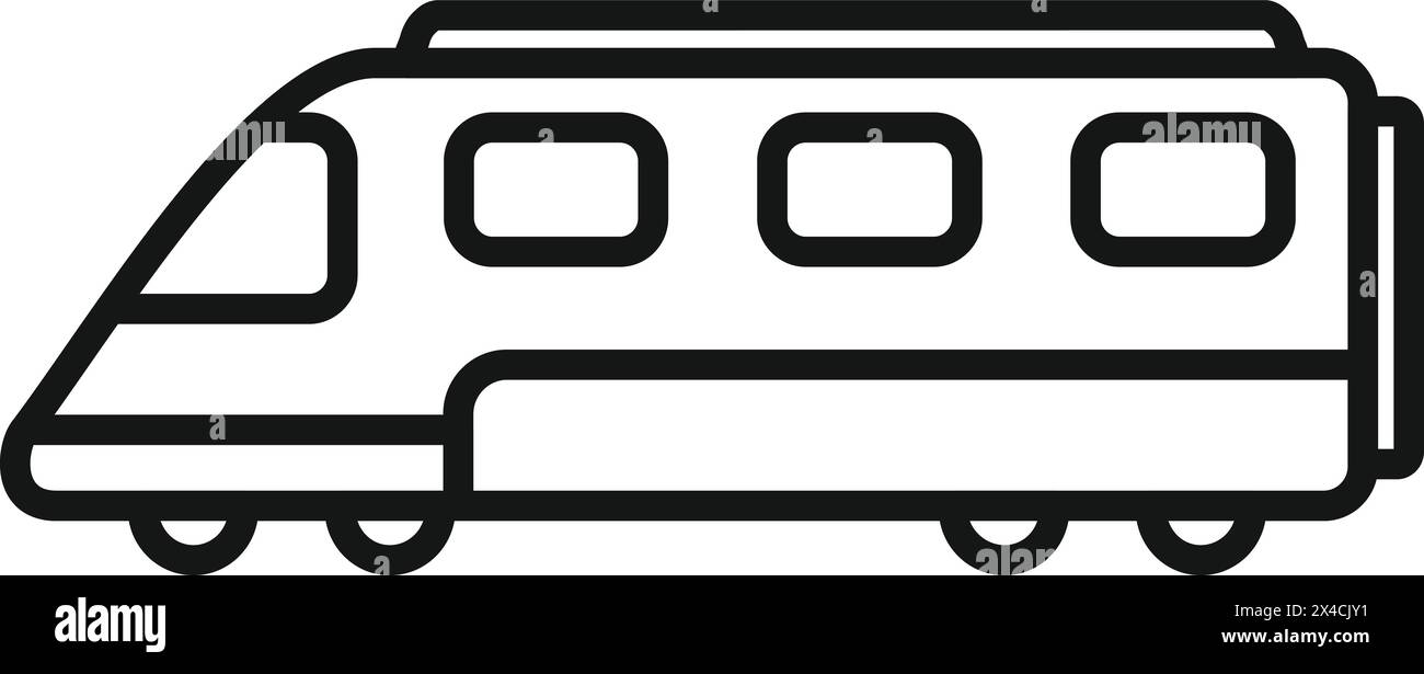 High speed train icon outline vector. Public rail transport. Transit speed Stock Vector Image ...