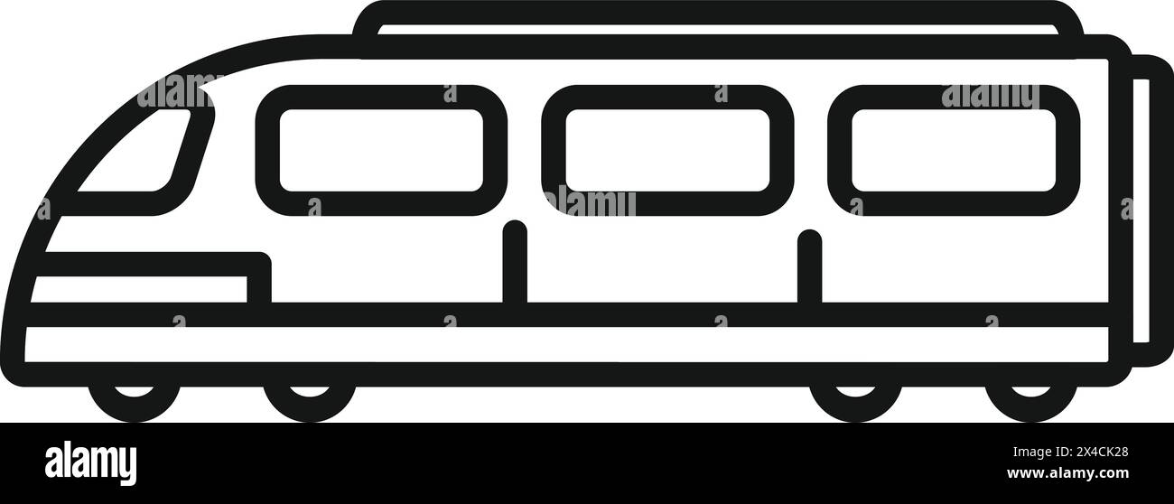 Urban speed train icon outline vector. Public metro. Fast station move ...