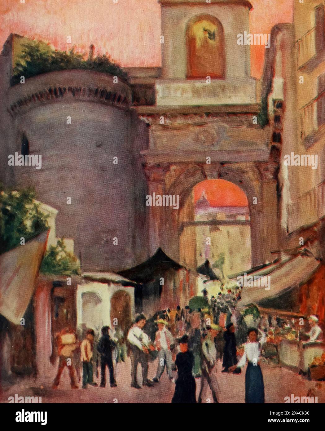 Porto Capuana, Naples One of the old gates of the town from the book ...