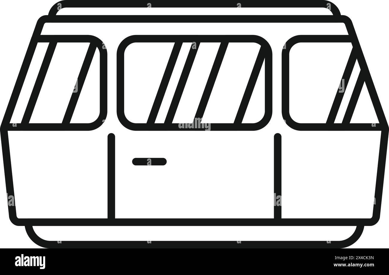Wide passenger wagon icon outline vector. High speed train. Transit ...