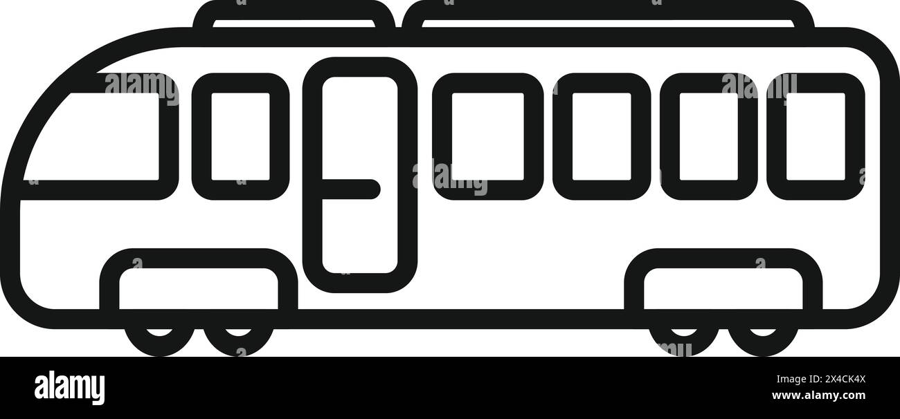 Side view move of train icon outline vector. Train wagon. Modern fast ...