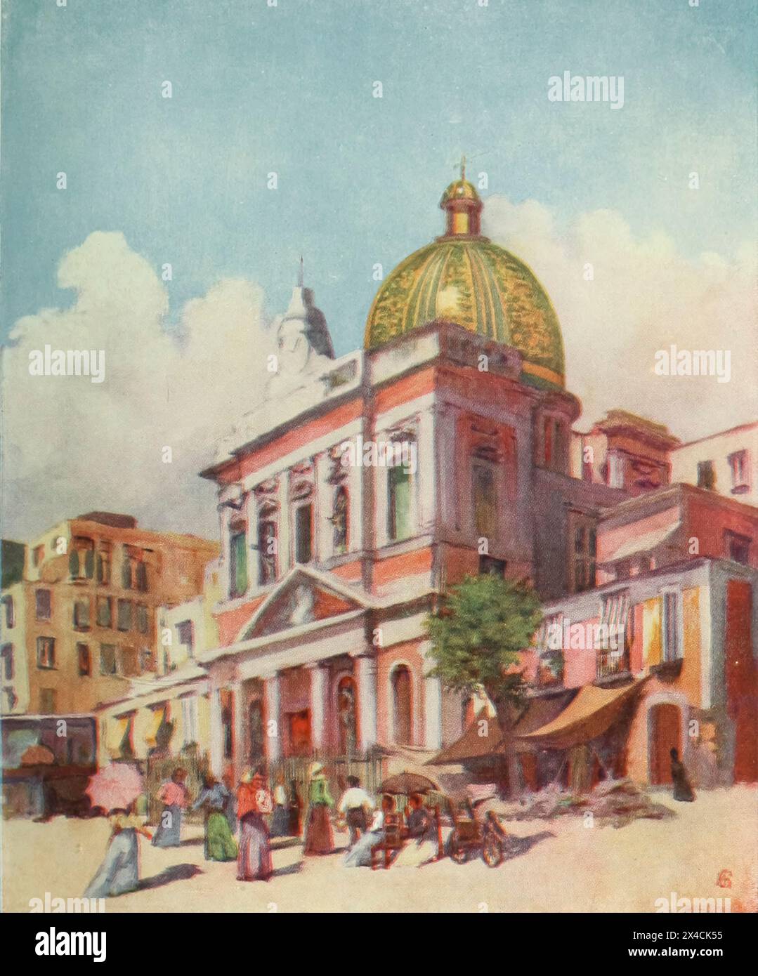 Church of S. Croce, Naples from the book ' Naples ' PAINTED BY ...