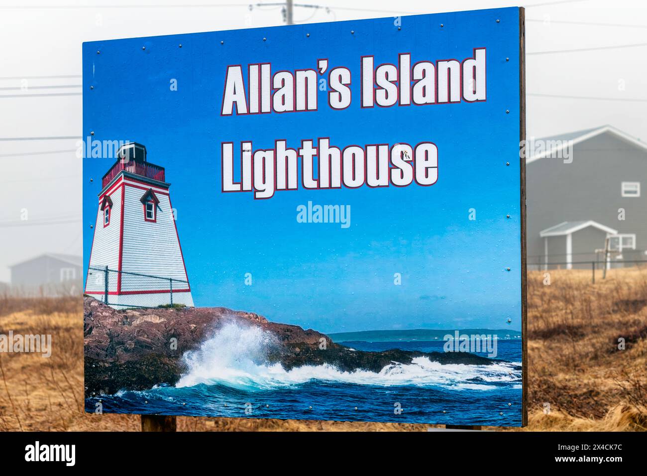 Allan's Lighthouse Poster - Burin Peninsula, Newfoundland Stock Photo ...
