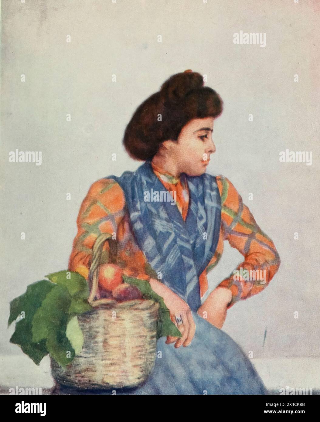 A Fruit-Seller, Naples from the book ' Naples ' PAINTED BY AUGUSTINE ...