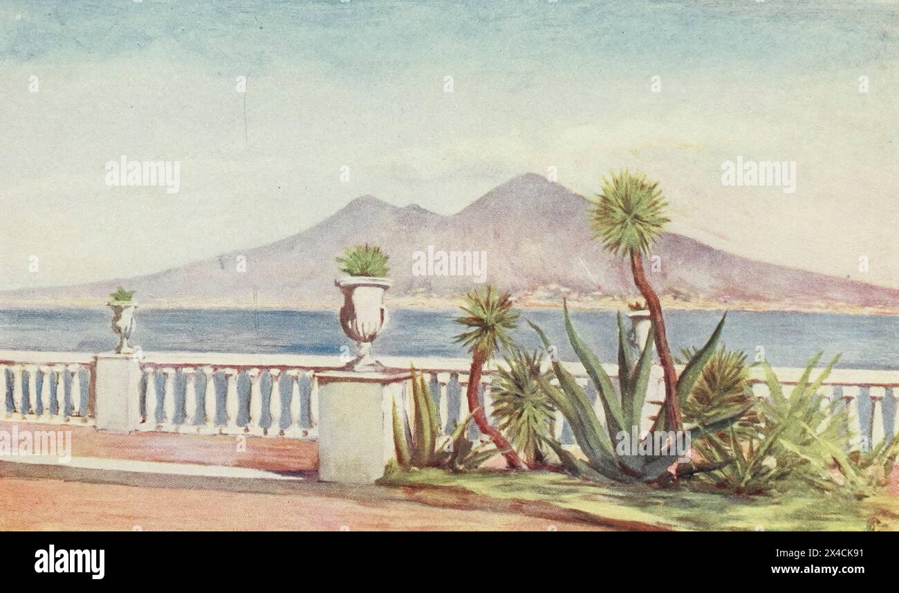 The Villa Gallotti, Posillipo from the book ' Naples ' PAINTED BY ...