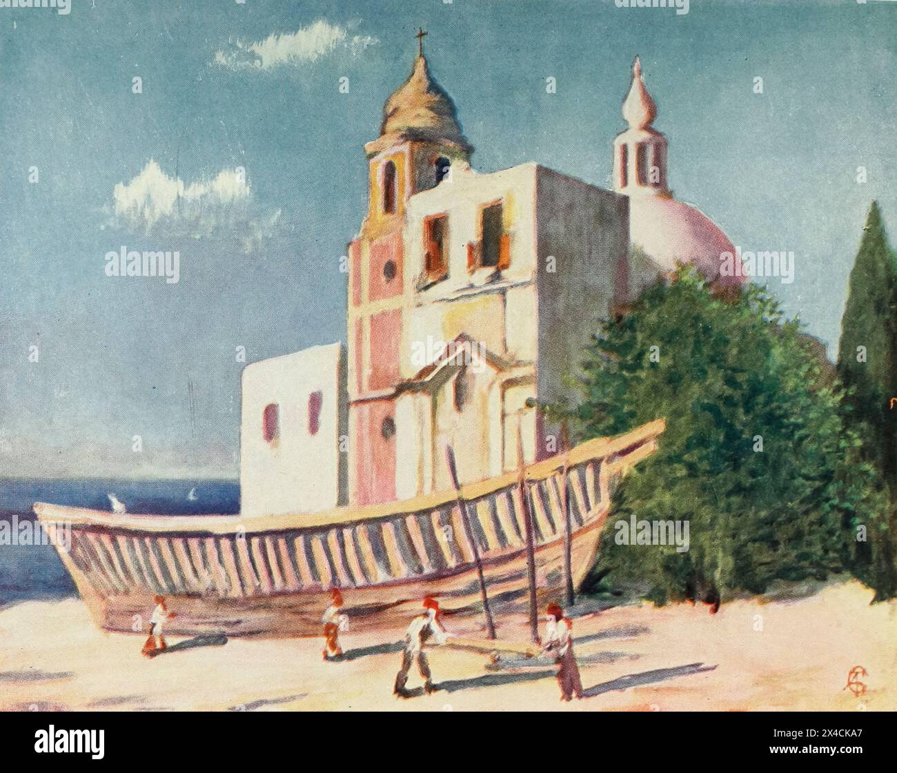 Torre del Greco from the book ' Naples ' PAINTED BY AUGUSTINE ...