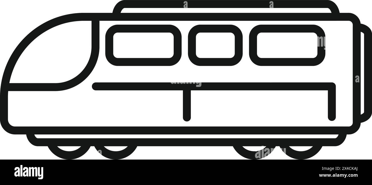 City transit electric icon outline vector. View move platform. Wagon ...