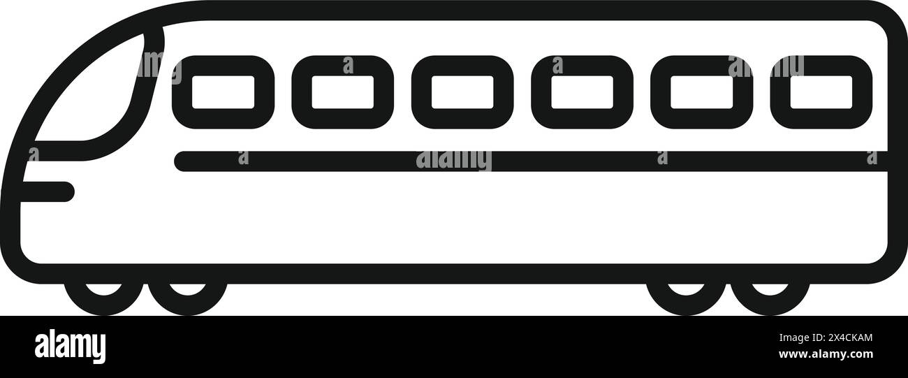 Commuter electric train icon outline vector. High speed transport. Rapid transit Stock Vector ...