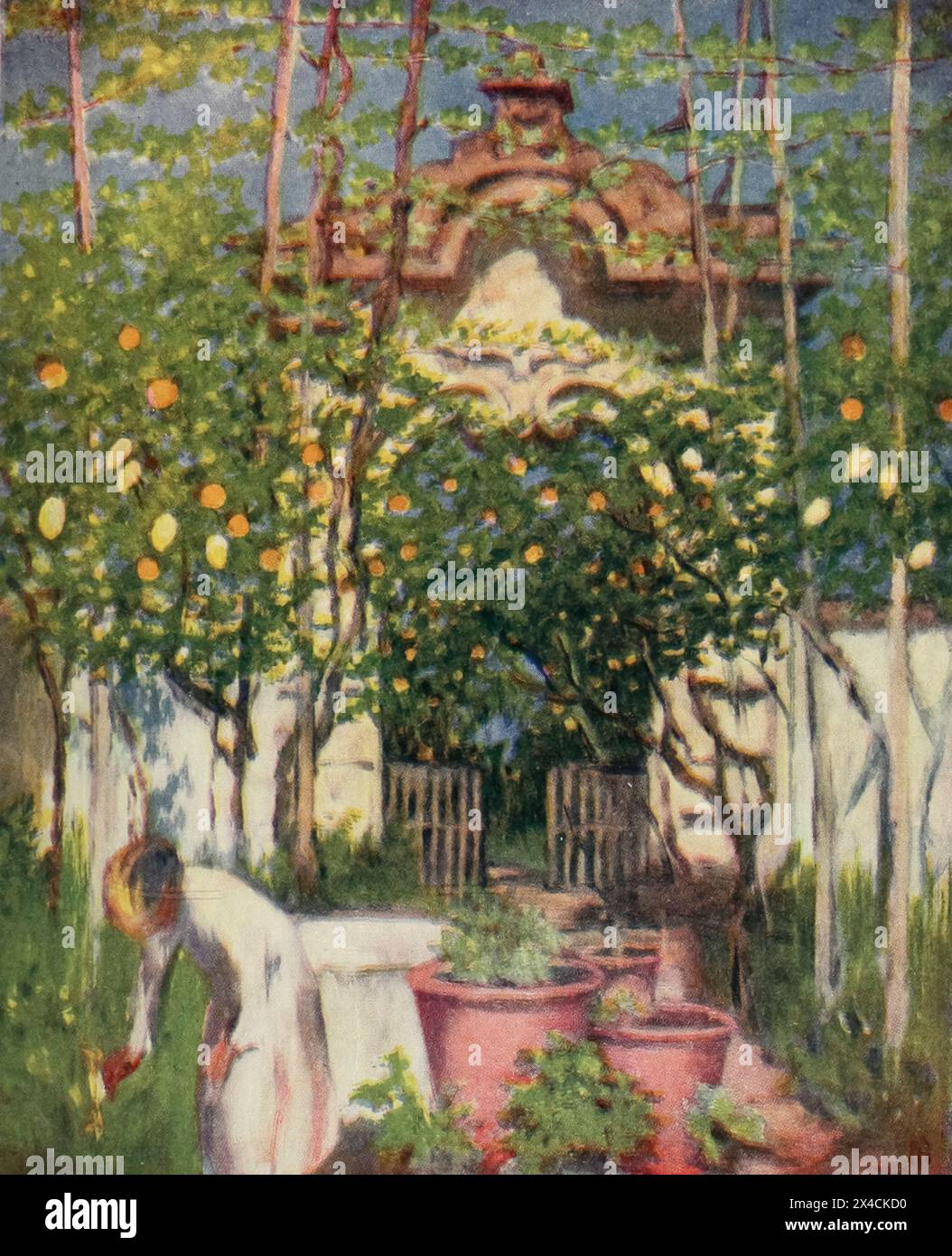 Old Garden Gateway, Sorrento from the book ' Naples ' PAINTED BY ...