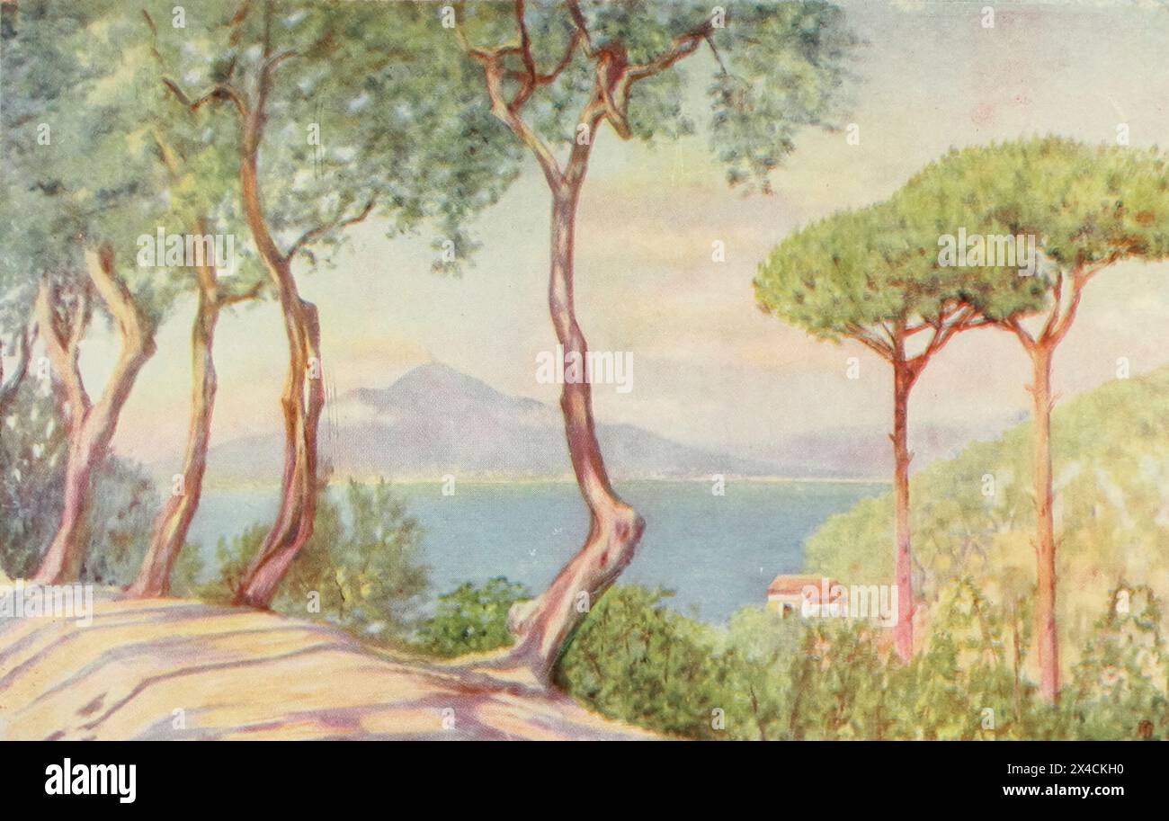 On the Road to Massa from the book ' Naples ' PAINTED BY AUGUSTINE ...
