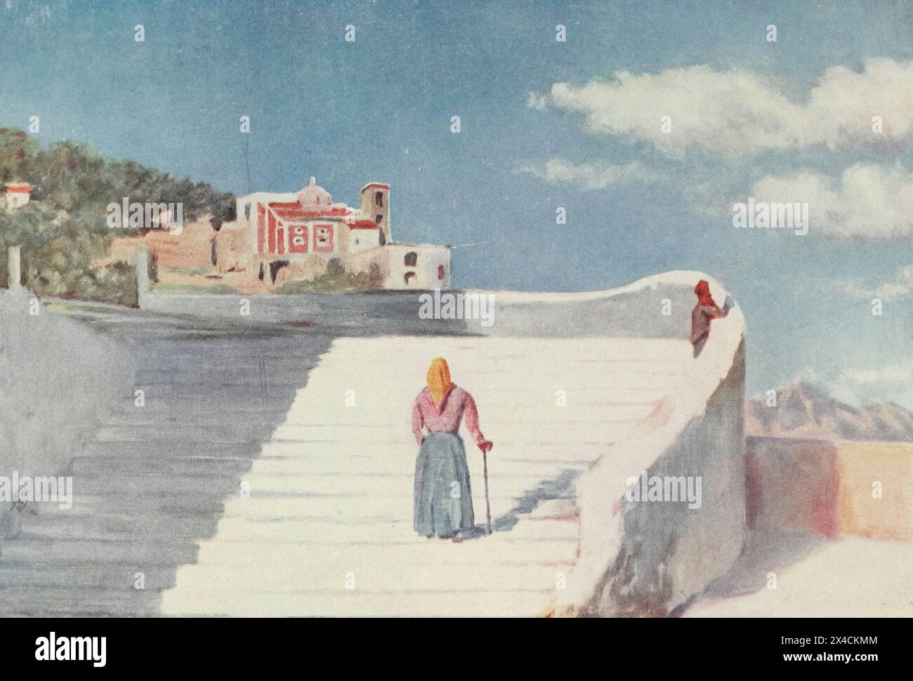 The Street of Atrani from the book ' Naples ' PAINTED BY AUGUSTINE ...