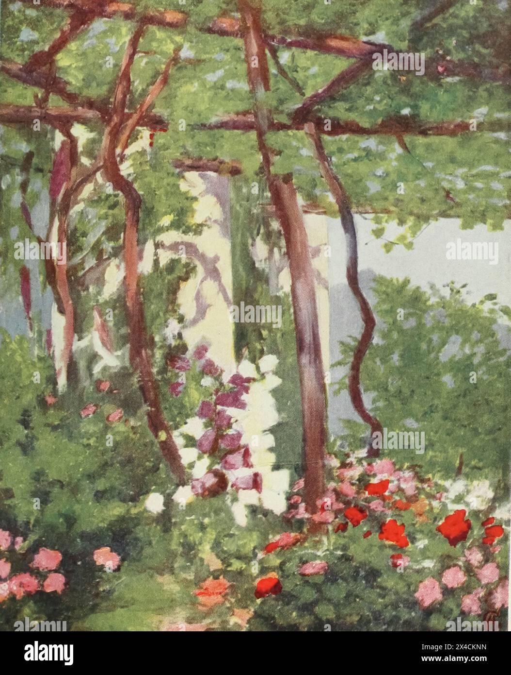Garden in the Villa Palumbo, Ravello from the book ' Naples ' PAINTED ...