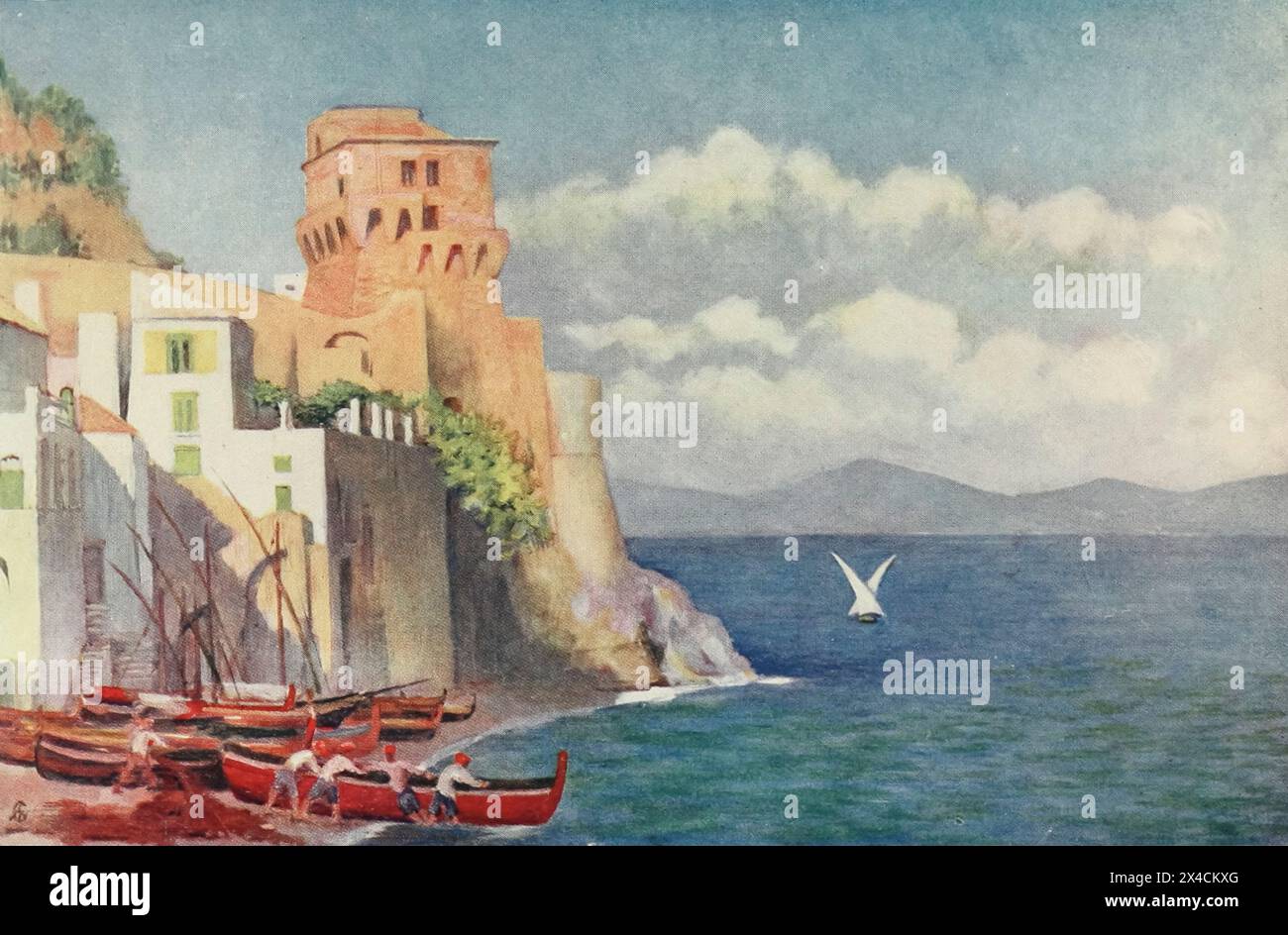 Cetara from the book ' Naples ' PAINTED BY AUGUSTINE FITZGERALD ...