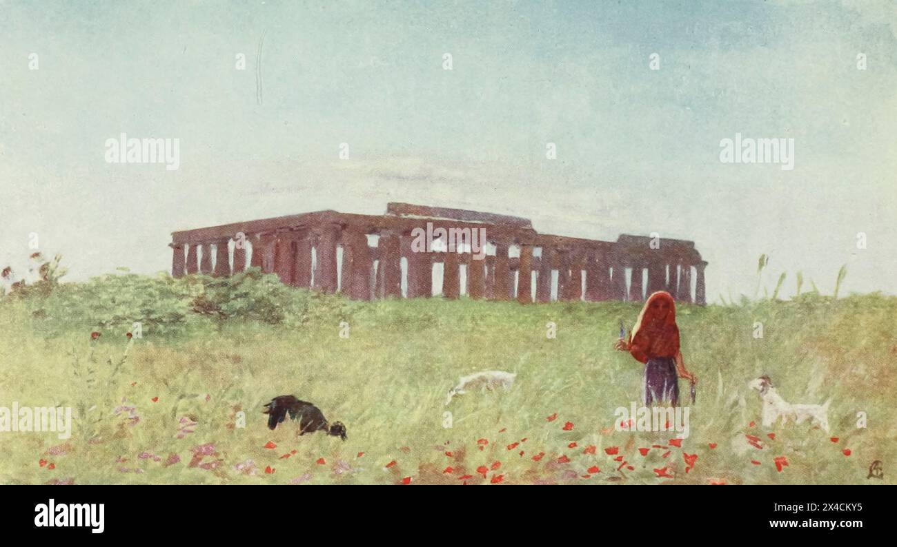 The Basilica of Paestuin from the book ' Naples ' PAINTED BY AUGUSTINE ...
