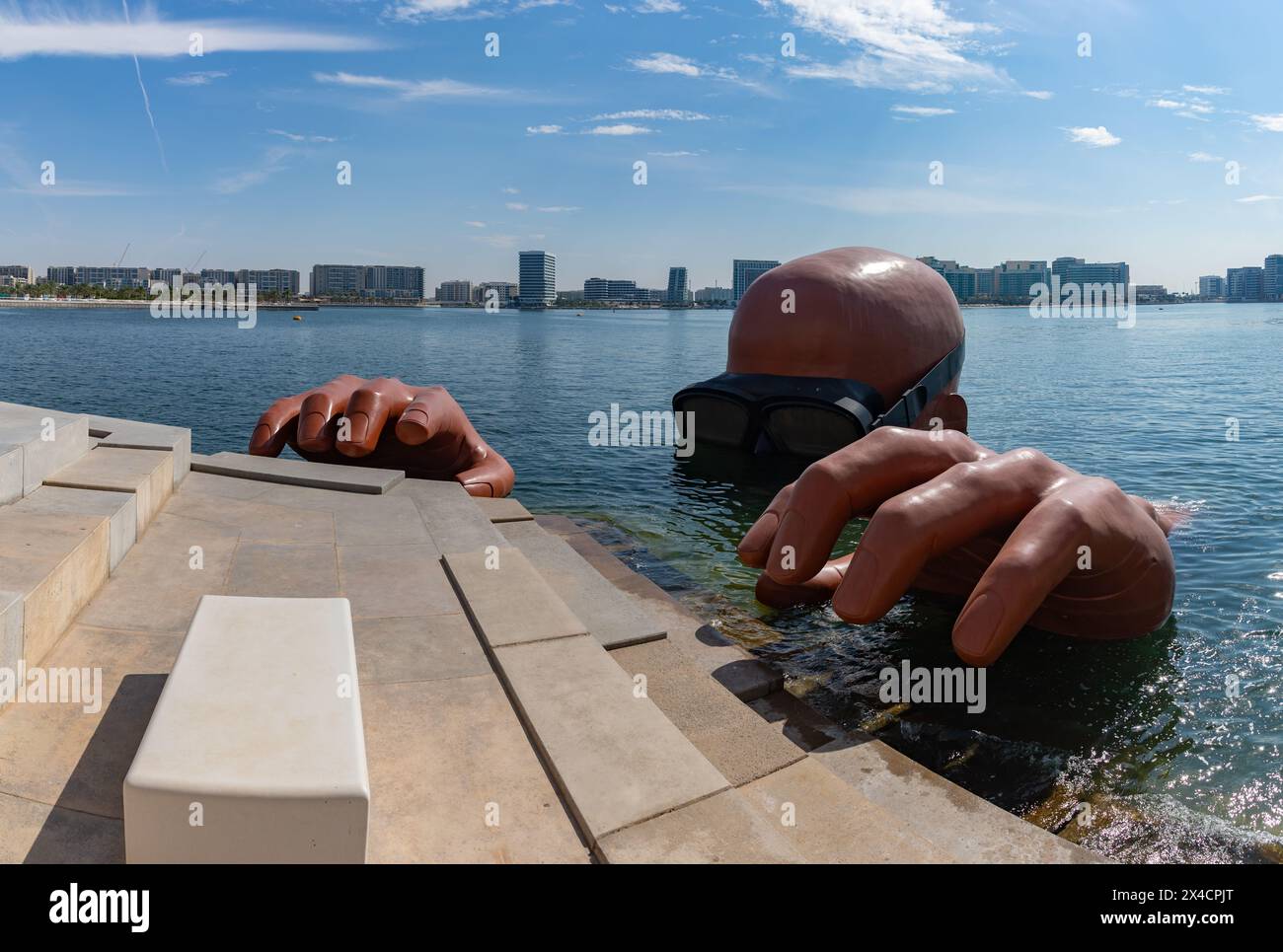 A picture of The Giant or The Emerging Man submerged sculpture at the ...
