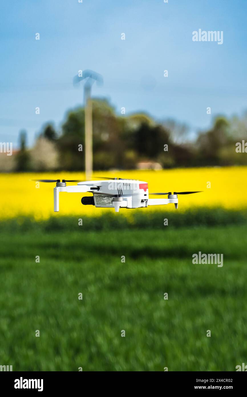 Drone in flight to make amazing videos and photographs seen from the ...