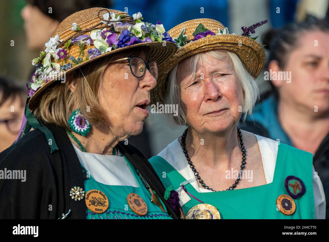 Morris dancing around a Maypole Stock Photo - Alamy
