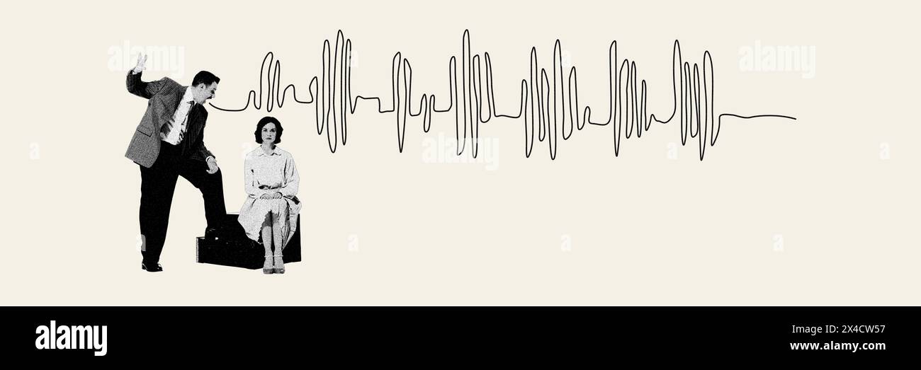 Dynamics of communication in relationships. Man emotionally talking ...