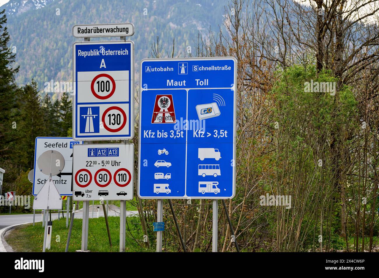 Austria - May 1, 2024: Symbolic image of mandatory vignette on Austrian ...