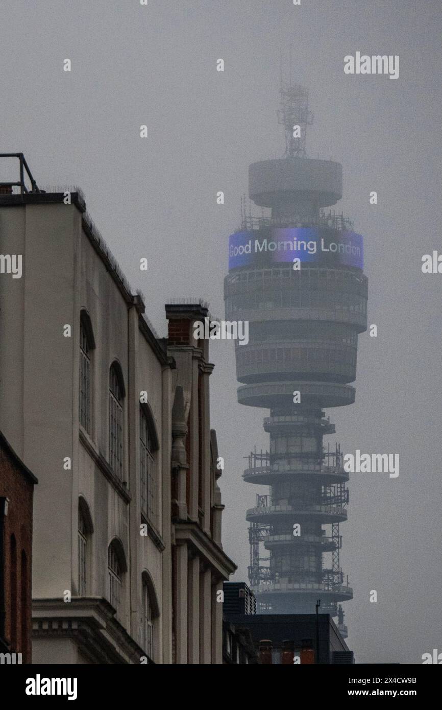 London, UK. 2nd May, 2024. Good morning london - Misty (foggy) weather ...