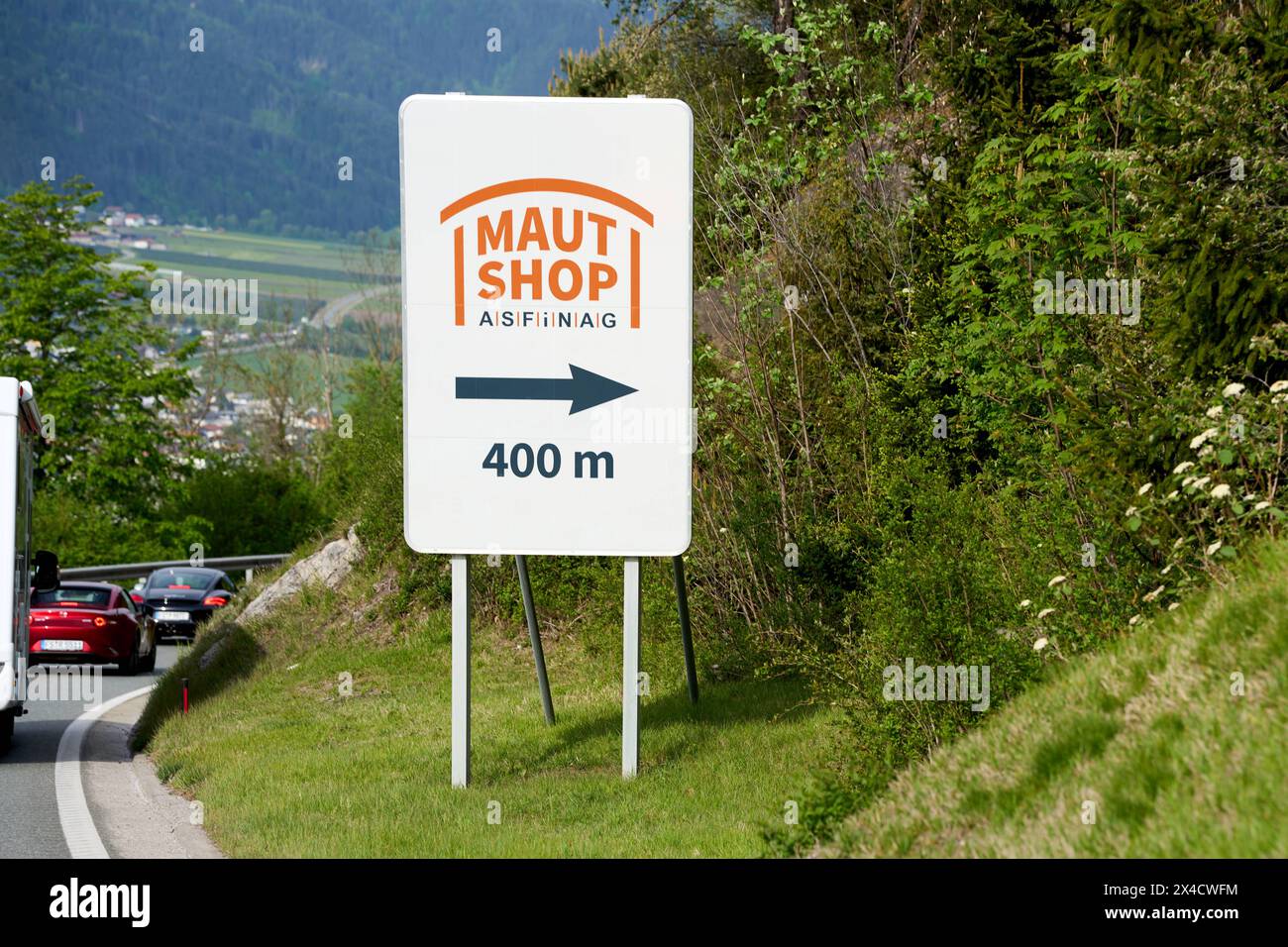 Austria - May 1, 2024: Symbolic image of mandatory vignette on Austrian ...