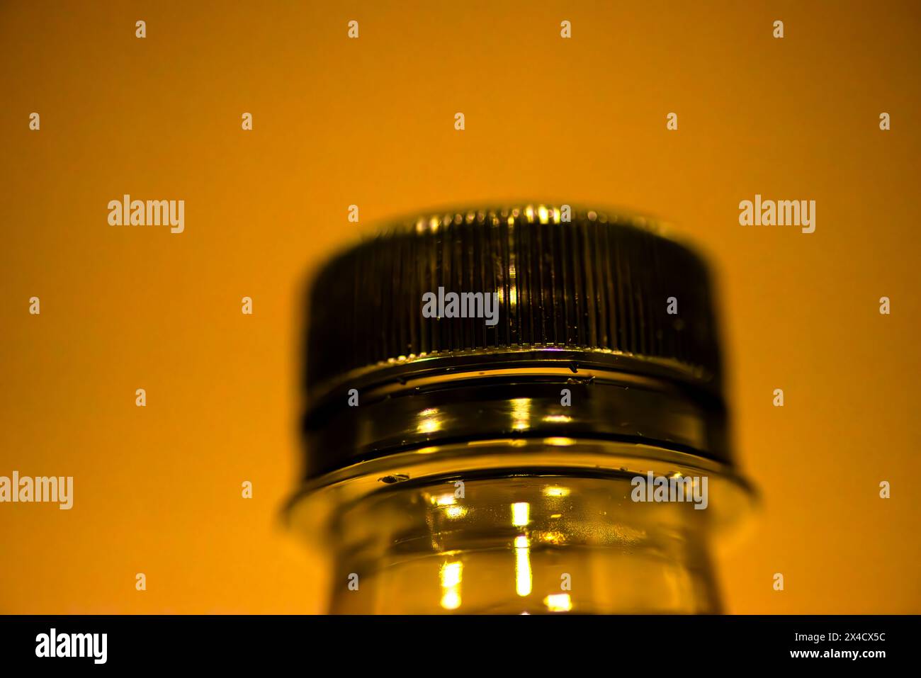 A close-up reveals the intricate texture and details of a plastic ...