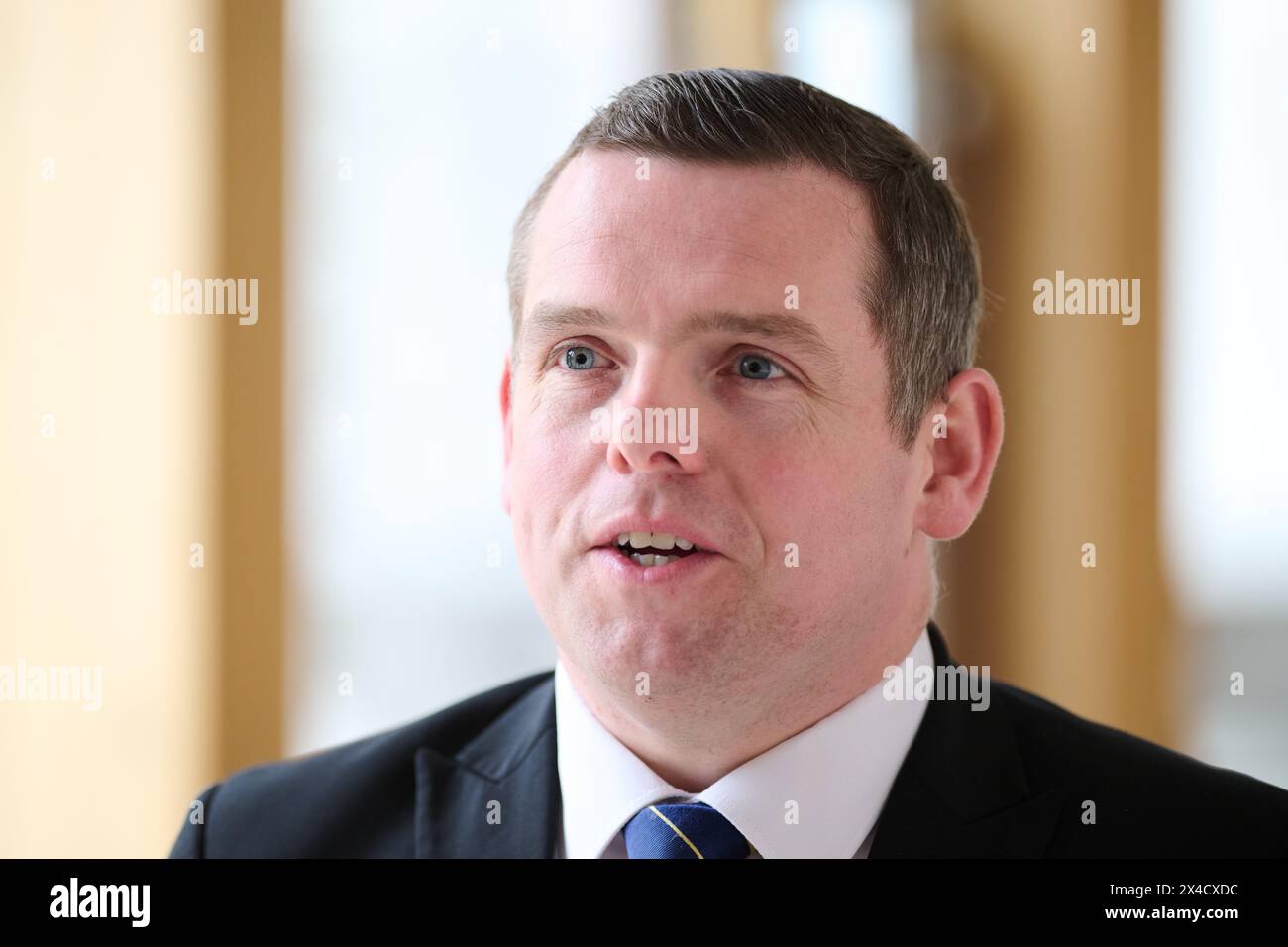 Edinburgh Scotland, UK 02 May 2024. Douglas Ross MSP at the Scottish ...