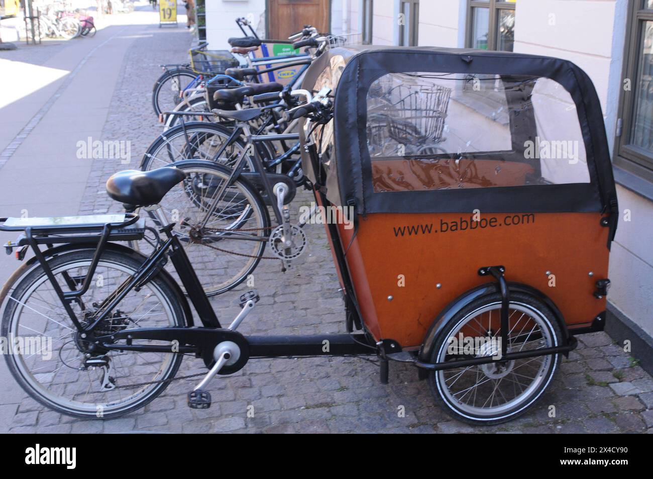 Copenhagen/ Denmark/02 May 2024/Dutch three wheel bobboe bike in danis ...